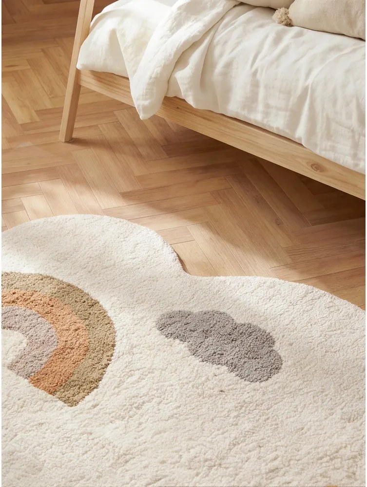 Krémový pratelný/ručně tkaný bavlněný dětský koberec 140x200 cm Snuggle Willy – Hanse Home