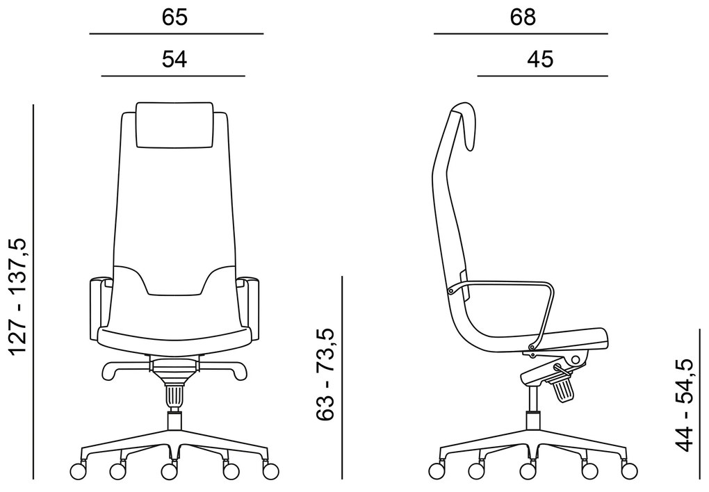ANTARES - Manažerské křeslo DIAMOND HIGH, Modro-šedá