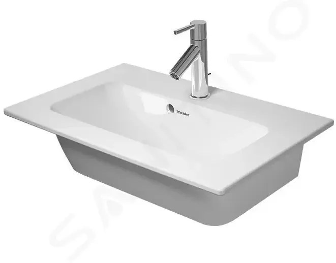 DURAVIT - ME by Starck Umyvadlo nábytkové Compact, 630x400 mm, bez otvoru pro baterii, s WonderGliss, alpská bílá (23426300601)