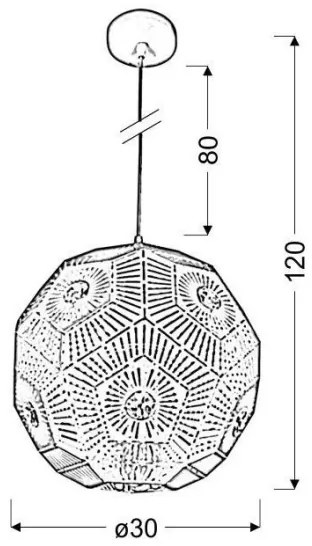Lustr na lanku EUPHORIA 1xE27/40W/230V černá