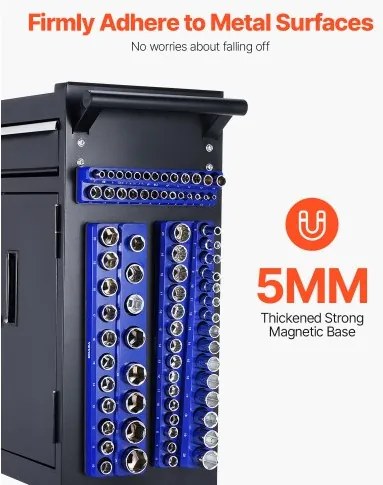 Magnetická sada organizérů zásuvek 6ks zásuvkových přihrádek Modrá a červená