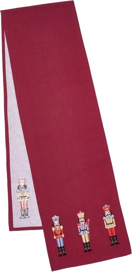 Bavlněný běhoun na stůl s vánočním motivem 220x32 cm Christmas Nutcracker – Catherine Lansfield