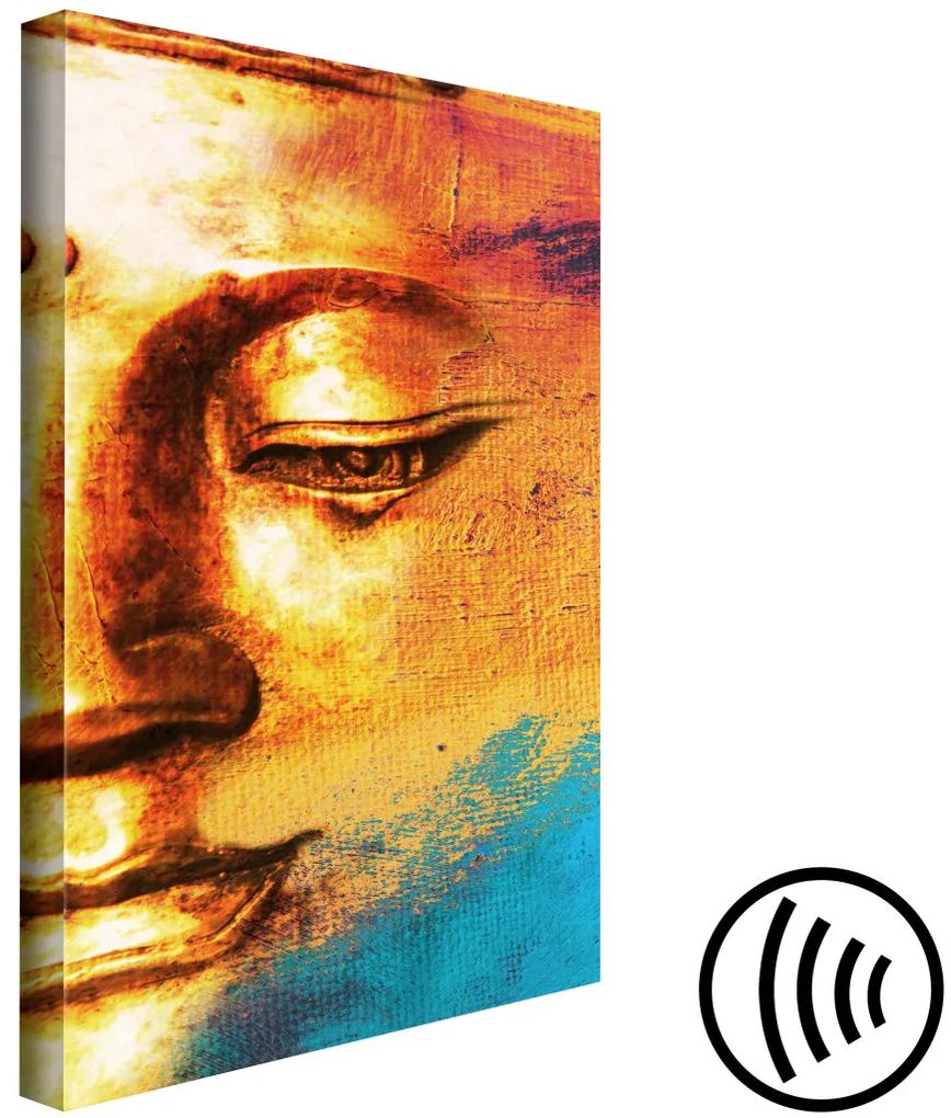 Obraz Klid na tváři (1-dílný) - Portrét sochy Buddy v duchu Zen
