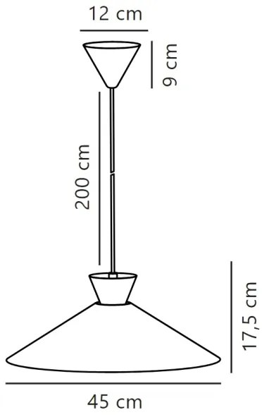 Nordlux - Lustr na lanku DIAL 1xE27/40W/230V pr. 45 cm černá