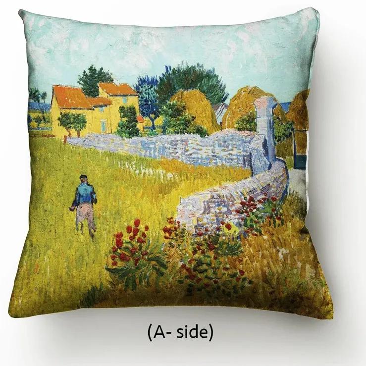 Lenbutik Povlak na polštář Vincent Van Gogh Šátek v Provanci / Farmhouse in Provance