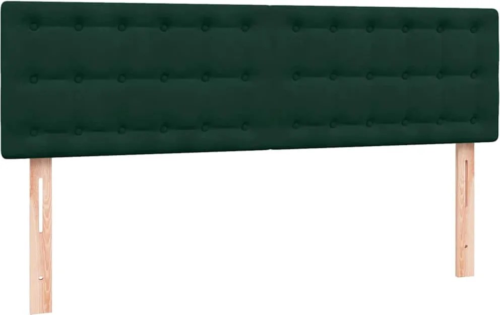 Box spring postel s matrací tmavě zelená 160x220 cm samet 3317910