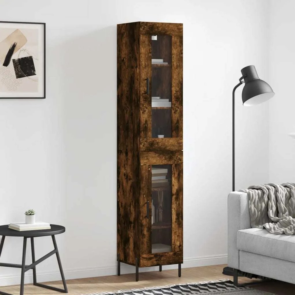 vidaXL Skříň highboard 34,5 x 34 x 180 cm kompozitní dřevo [3199433] Barva: Bílá