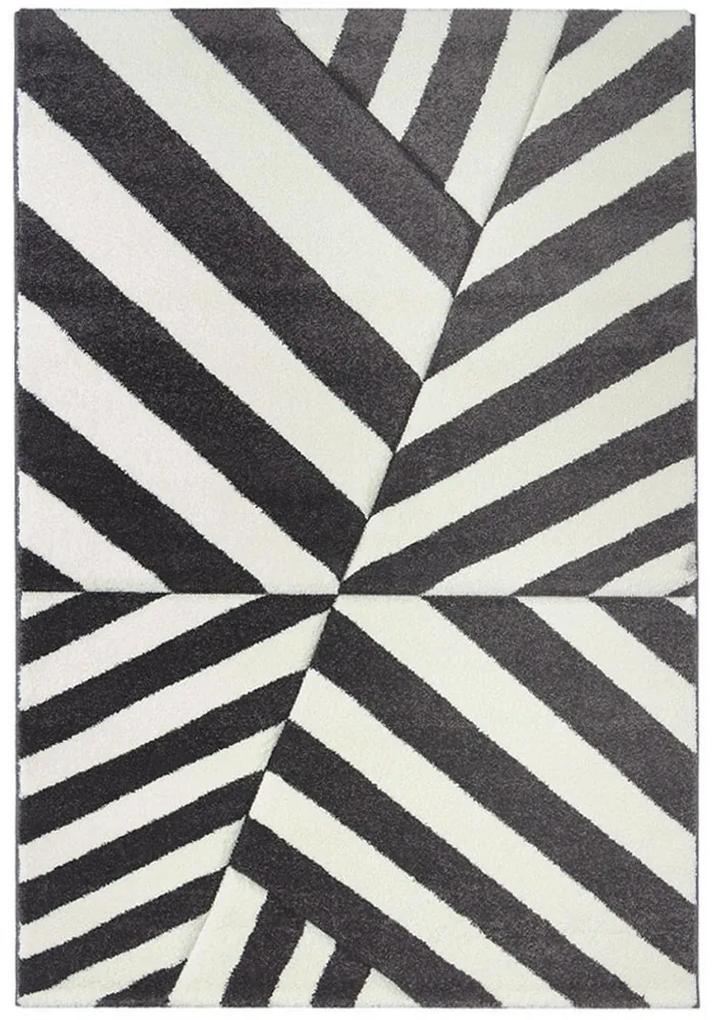 Koberce Breno Kusový koberec VEGAS HOME / PASTEL ART 23/GVG, Černá, Vícebarevné, 160 x 230 cm