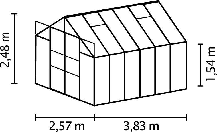 LANIT PLAST, s.r.o. skleník VITAVIA URANUS 9900 PC 6 mm stříbrný LG187