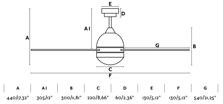 FARO TABARCA 33753 52“ šedá/šedá/javor Reverzní stropní ventilátor