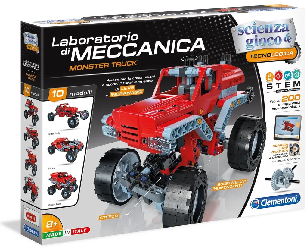Mechanická laboratoř - Monster truck - 10 modelů - 200 dílků