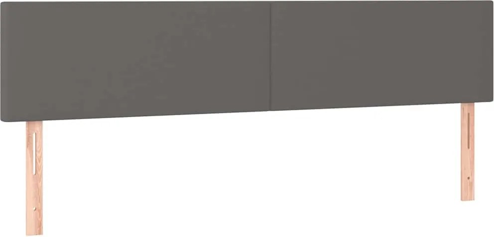 Box spring postel s matrací šedá 160x200 cm umělá kůže 3130671