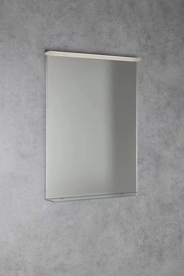 Sapho Traka koupelnové zrcadlo 60 x 80 cm s led osvětlením a poličkou bílá TK060