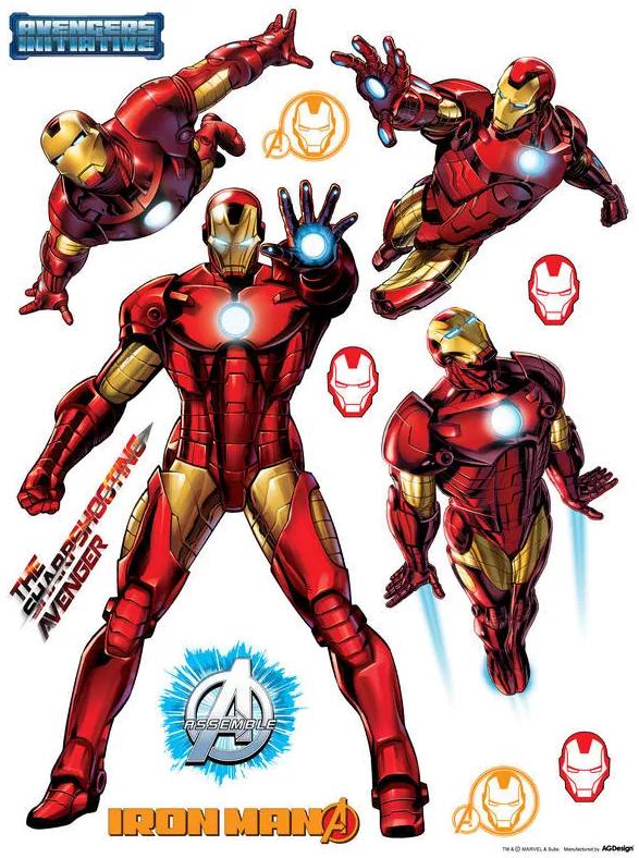 AG Design Avengers Iron Man - samolepka na zeď 65x85 cm