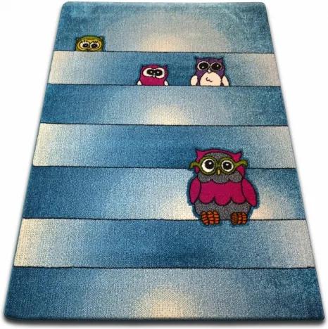 Makro Abra  Dětský kusový koberec KIDS C412 Sovy modrý 240 x 330