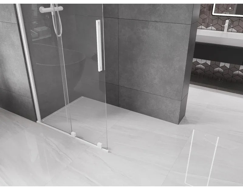 Mexen Velar, posuvné dveře typu Walk-in 70x200 cm, 8mm čiré sklo, bílá, 871-070-000-03-20