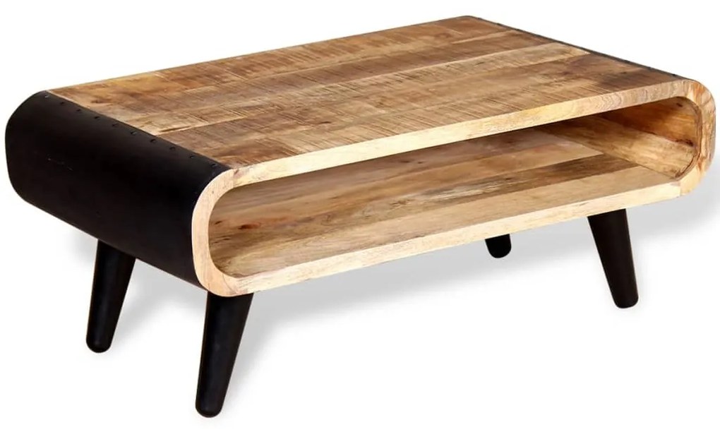 244008 vidaXL Konferenční stolek z hrubého mangovníkového dřeva 90x55x39 cm
