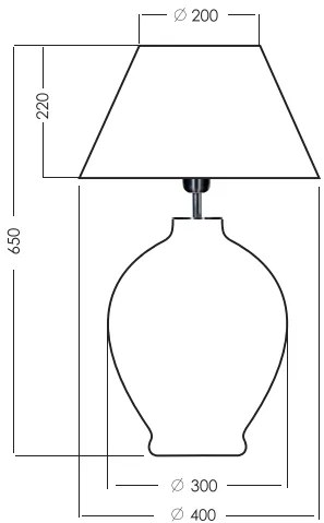 Lampa z foukaného skla CAPRI L014041214