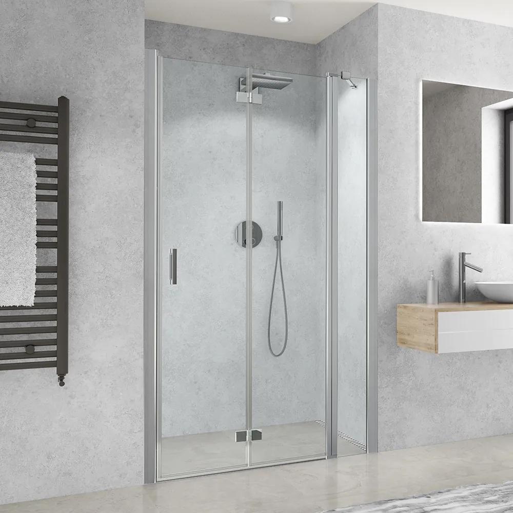 Roth CARIBA LINE CI RFL/R Jednokřídlé sprchové dveře s pevnou částí do niky 160 cm Orientace vany: Pravá