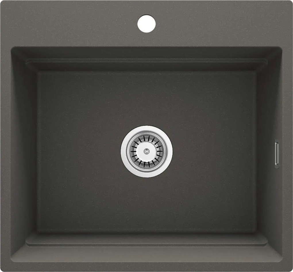 Deante Magnetic, 1-komorový granitový dřez 560x520x220mm, antracitová metalíza, DEA-ZRM_T10A