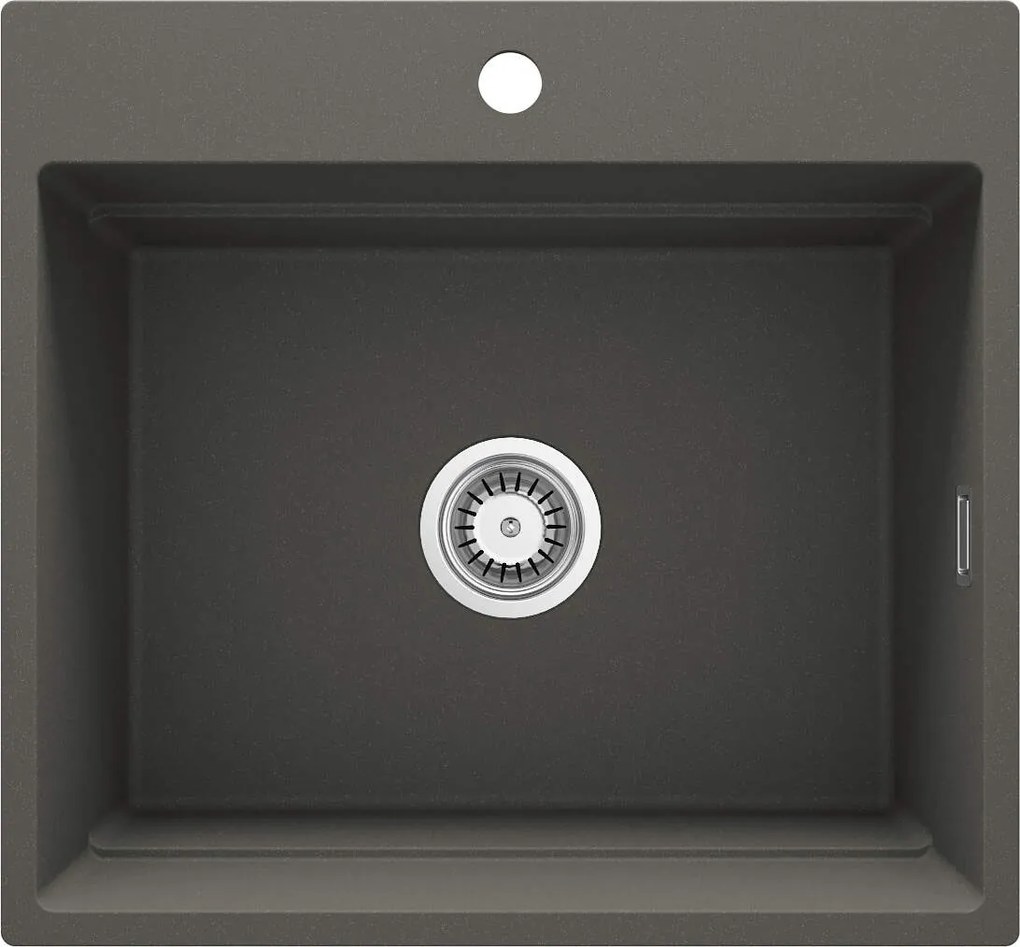 Deante Magnetic, 1-komorový granitový dřez 560x520x220mm, antracitová metalíza, DEA-ZRM_T10A