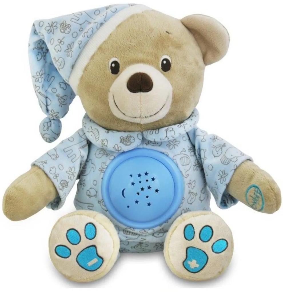 Plyšový medvídek s projektorem Baby Mix modrý