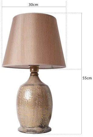 Stolní lampa RAMZES 1xE27/40W/230V hnědá