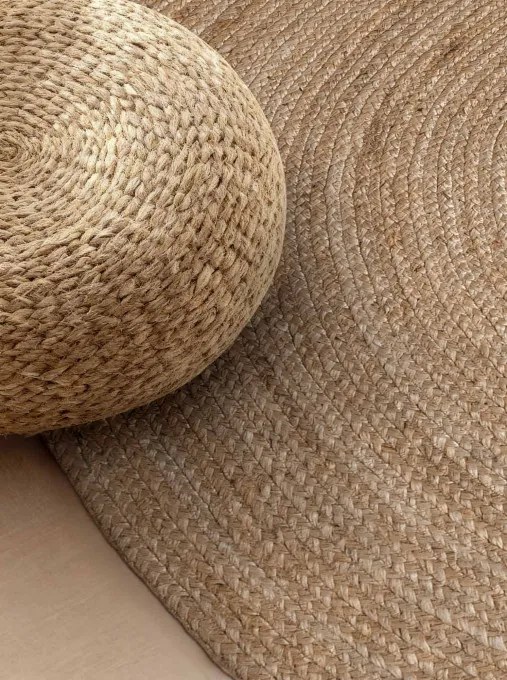 Koberec Hanse Home Jute Braided Rangpur naturální / hnědý ovál