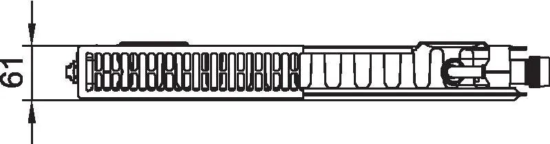 Radiátor Kermi Profil-V FTV 11 pravý 600 x 2000 mm, 1958 W, bílý