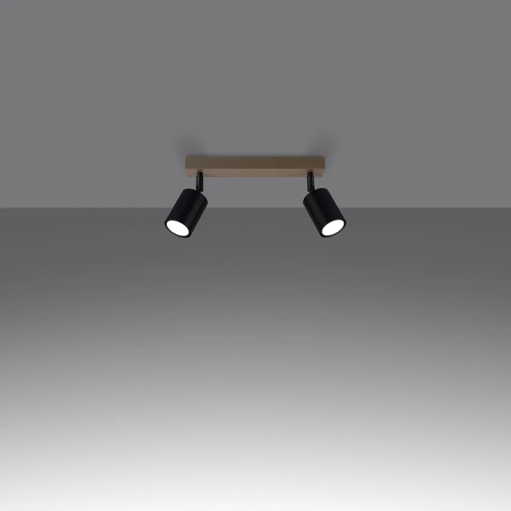 Sollux Lighting Stropní svítidlo VERDO 2 černé