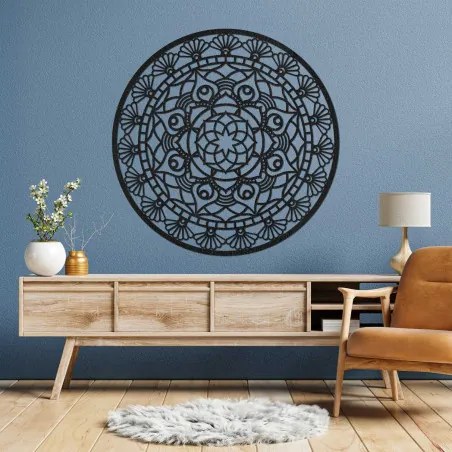 Dřevěná mandala harmonie – Elegantní dekorace na zeď I SENTOP HDF0176