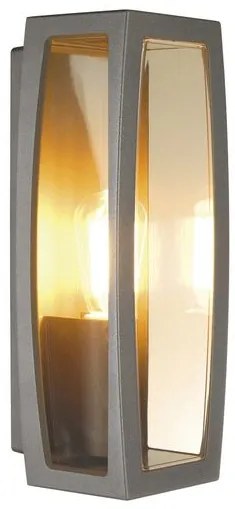 BIG WHITE 230655 Venkovní svítidlo MERIDIAN BOX, antracit, E27, max. 25 W, průsvitný plast