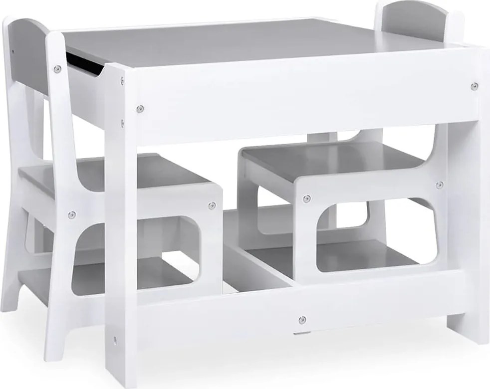 vidaXL Dětský stůl se 2 židlemi MDF [80284] Barva: Hnědá