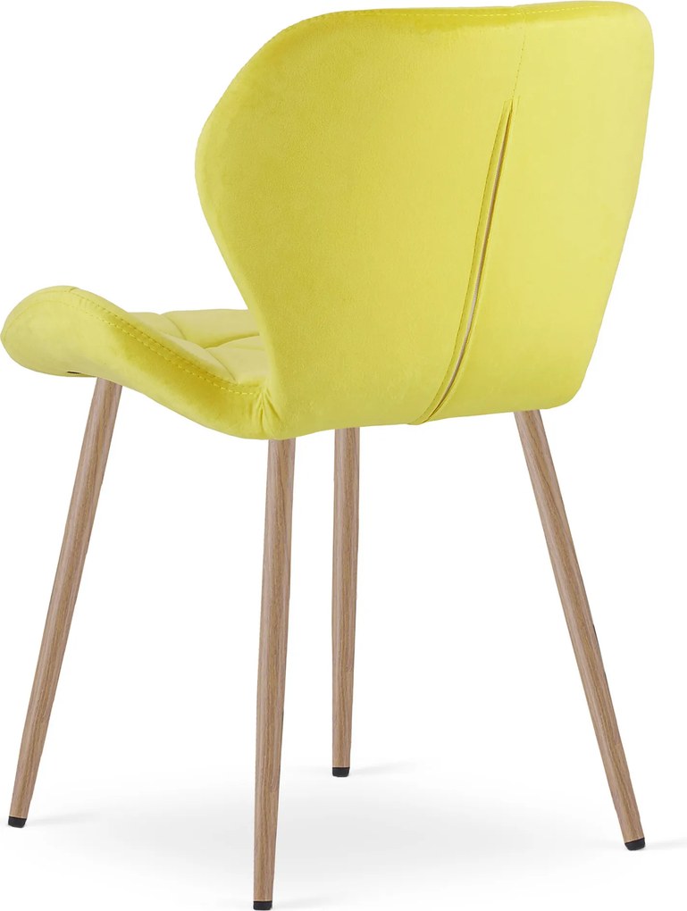 Jídelní židle MANGO VELVET, žlutá