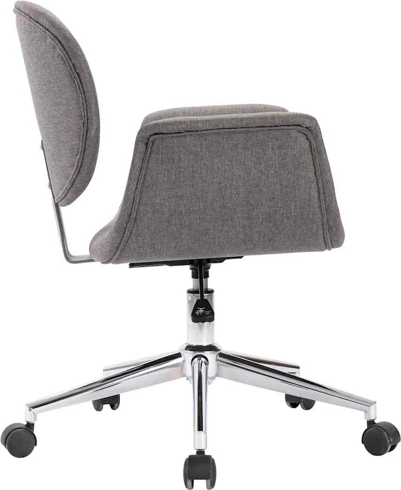 Otočná jídelní židle šedá textil 287395