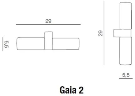 Designové nástěnné svítidlo Gaia 2