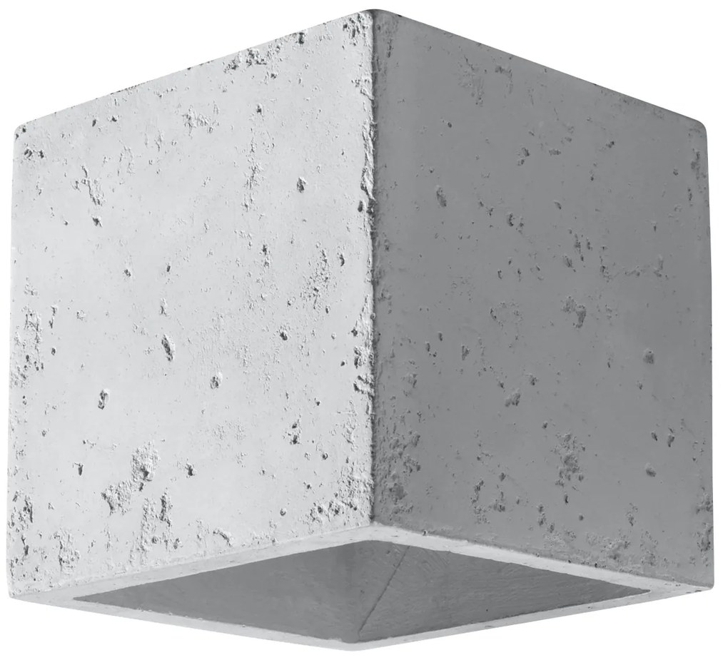 Nástěnné svítidlo Quad, 1x betonové stínidlo