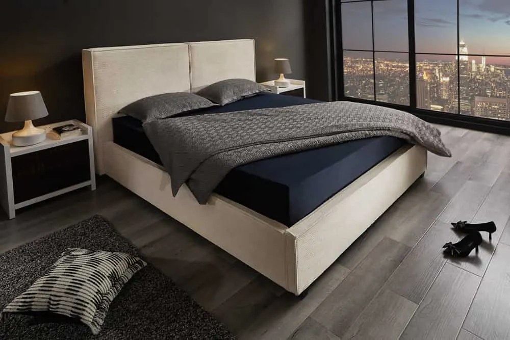 Designová postel Cocoon 180 x 200 cm krémová
