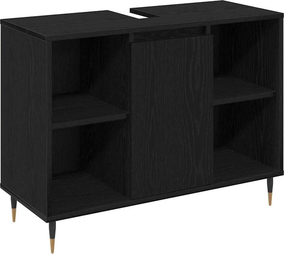 Sada koupelnového nábytku 3 ks Černý dub 30 x 30 x 180 cm 3378515