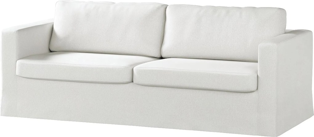 Potah na pohovku IKEA Karlstad 3-místná, nerozkládací, dlouhý barva krémová látka pletený vzor