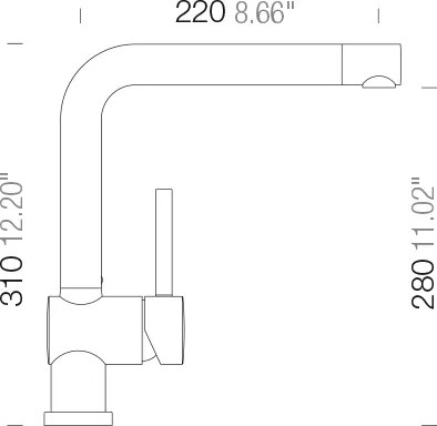 Schock Baterie dřezu PIEGA Bronze s pevným ramínkem