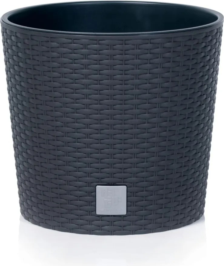 PRO Květináč RATO ROUND + vklad antracit 30,0 cm