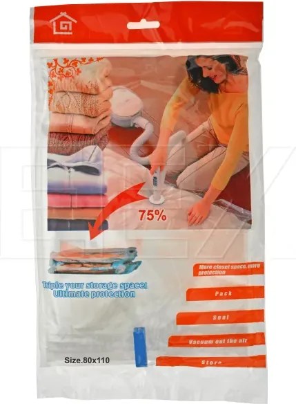 Zaparkorun Vakuový pytel pro praktické uskladnění sezónního prádla - 80 x 100 cm