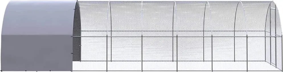 Venkovní klec pro kuřata 3 x 8 x 2 m pozinkovaná ocel 3095475
