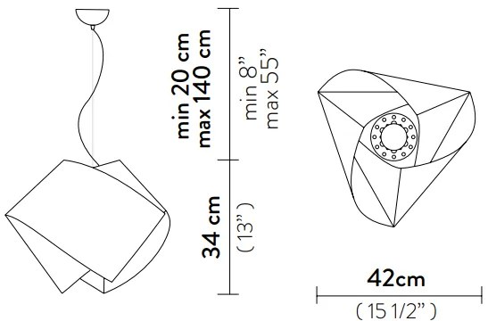 SLAMP GEMSM00MCL01T00000EU Gemmy, závěsné svítidlo z Lentiflexu, multicolor, 1x75W, šírka 42cm