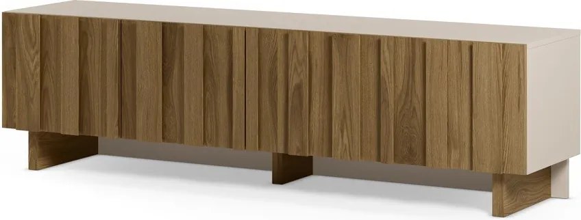 Krémový/v přírodní barvě TV stolek z borovicového dřeva 180x50x43 cm Marlo – Marckeric