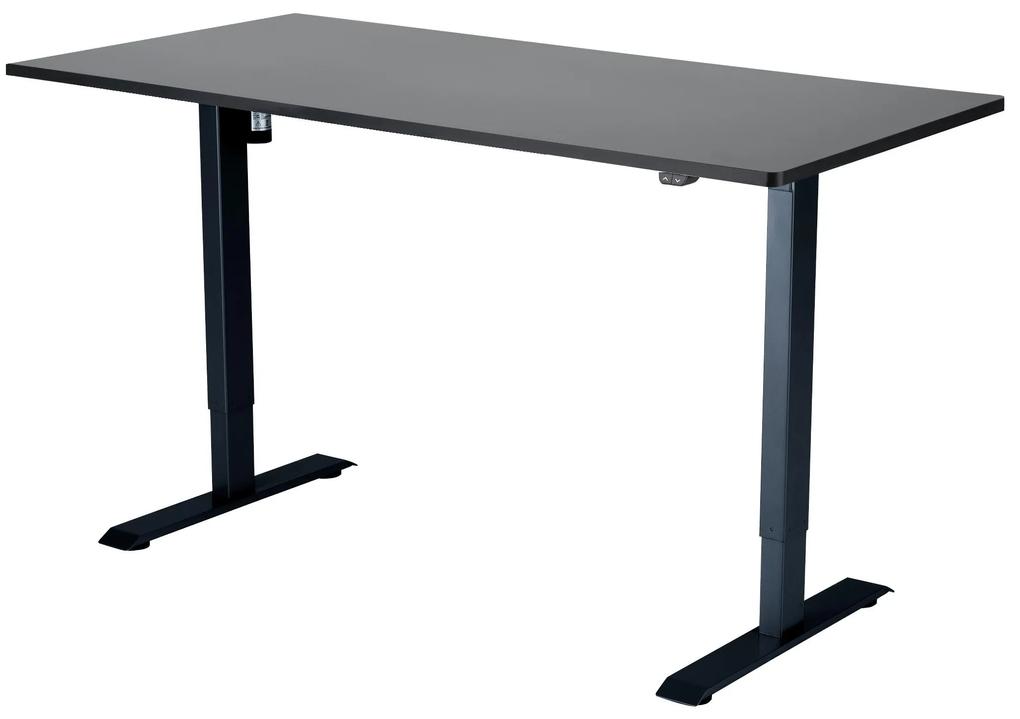 Polohovací stůl Liftor 2segmentové nohy černé,   deska 1600 x 800 x 25 mm černá