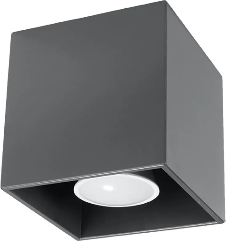 Sollux Lighting Stropní lampa QUAD 1 antracitová