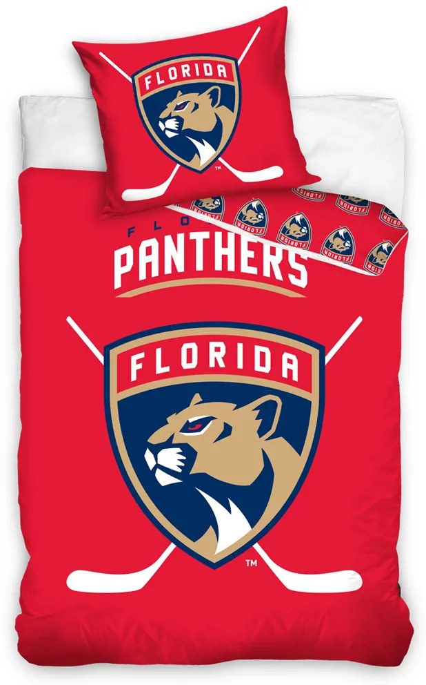 TipTrade s.r.o. Svítící povlečení NHL Florida Panthers 140x200 + 70x90