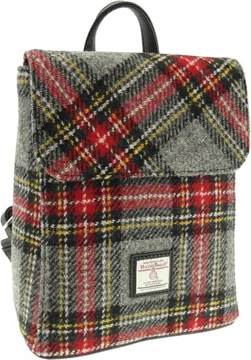 Batoh Tummel Harris Tweed - Grey Red Tartan